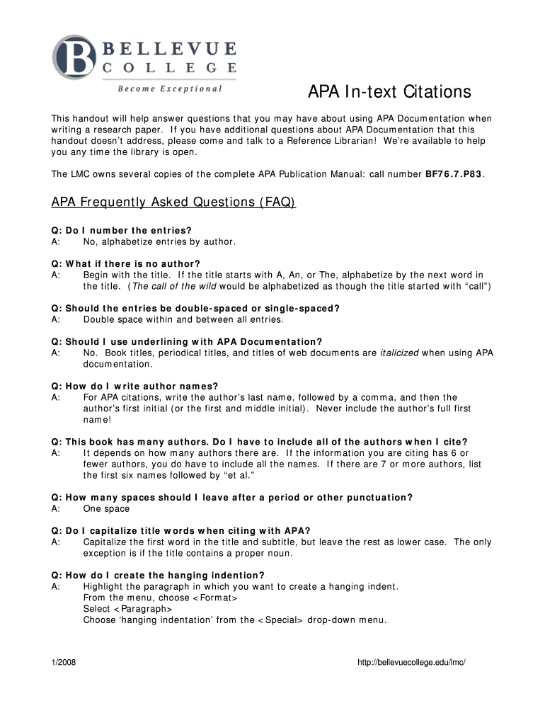 Fillable Online APA In-text Citations Fax Email Print - pdfFiller