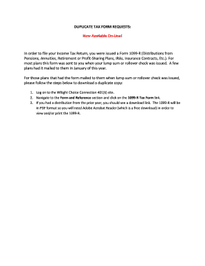 Fillable Online DUPLICATE TAX FORM REQUESTS: Now Available ...