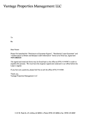 Fillable Online Download the Guarantor Form - Vantage Properties, LLC ...