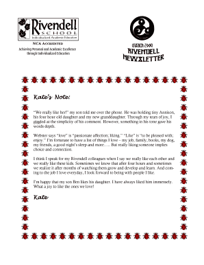 Fillable Online rivendell-school Achieving Personal and Academic ...