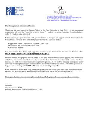 Fillable Online qc cuny Pre-I-20 Package for Undergraduate Students ...