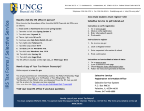 Fillable Online fia uncg IRS Tax Form s / Selective Service - UNCG ...