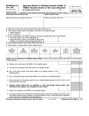 Fillable Online 1096 Form 1066 (Schedule Q) Fax Email Print - pdfFiller