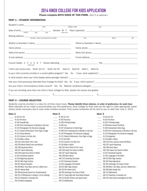 Fillable Online knox Registration Form - Knox College - knox Fax Email ...