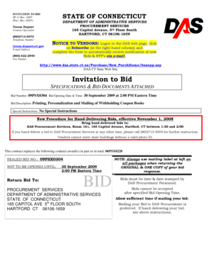 Fillable Online das state ct NOTICE TO VENDORS Logon to the DAS web ...