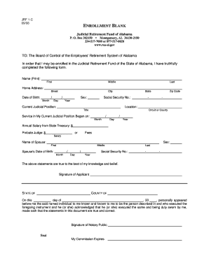 Fillable Online rsa-al ENROLLMENT BLANK - Retirement Systems of Alabama ...