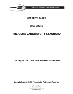 Fillable Online Training for THE OSHA LABORATORY STANDARD Fax Email ...