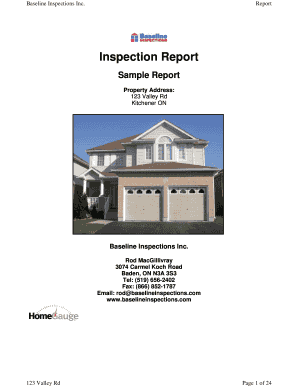 Fillable Online Baseline Inspections Inc Fax Email Print - pdfFiller