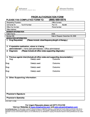 Fillable Online PRIOR AUTHORIZATION FORM PLEASE FAX COMPLETED FORM TO: (866 ... Fax Email Print ...