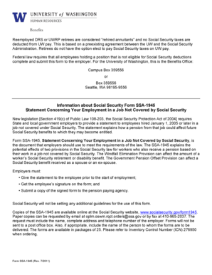 Fillable Online washington Information about Social Security Form ...