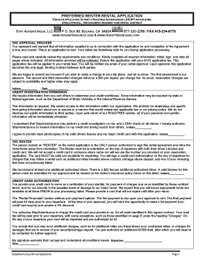 PREFERRED RENTER RENTAL APPLICATION - Fill and Sign Printable Template ...