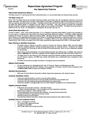 Fillable Online Repurchase Agreement Program Fax Email Print - pdfFiller