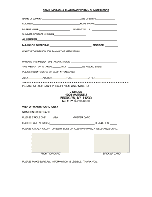 Fillable Online Pharmacy Order Form.doc Fax Email Print - pdfFiller