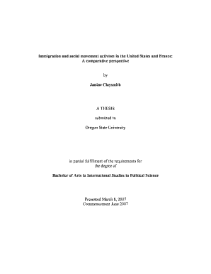 Fillable Online ir library oregonstate Immigration and social movement activism in the United ...
