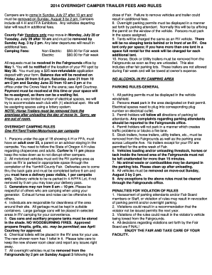 Fillable Online extension oregonstate 2014 overnight camper trailer ...