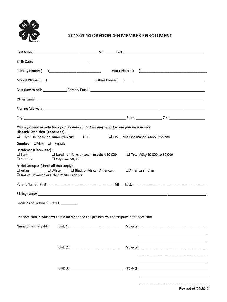 Fillable Online extension oregonstate ) Other Phone ( - extension oregonstate Fax Email Print ...