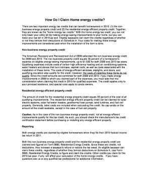 Fillable Online How Do I Claim Home energy credits Fax Email Print ...