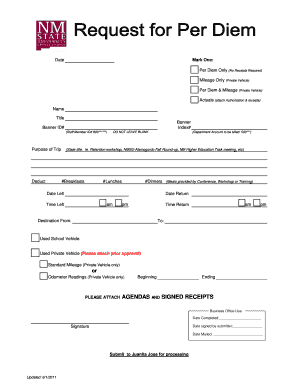 Fillable Online grants nmsu PLEASE bATTACHb AGENDAS AND SIGNED RECEIPTS Fax Email Print - pdfFiller