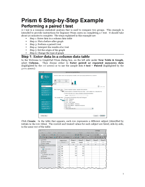 Fillable Online Performing a paired t test Fax Email Print - pdfFiller