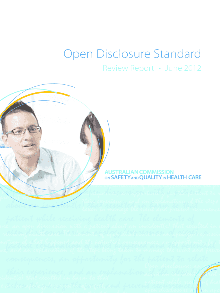Fillable Online Open Disclosure Standard Fax Email Print - pdfFiller