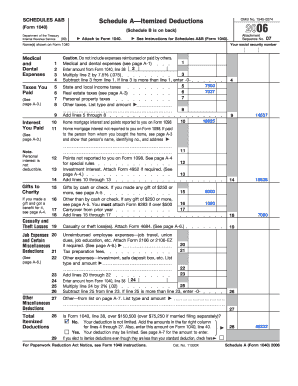 Fillable Online dmacc 1545-0074 Schedule A Itemized Deductions (Form ...