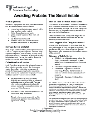 Fillable Online Avoiding Probate: The Small Estate Fax Email Print ...