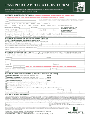 Fillable Online Id passport application form 27410 id passport ...