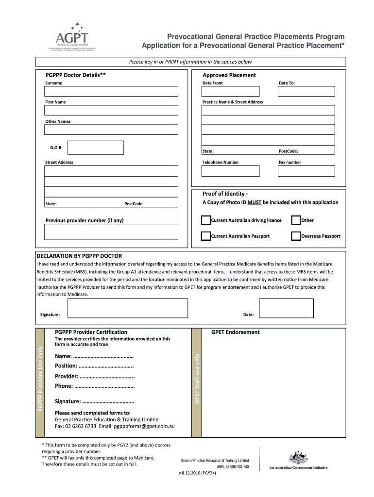 Fillable Online PGPPP form 2 provider no application page 1 (2).xlsx ...