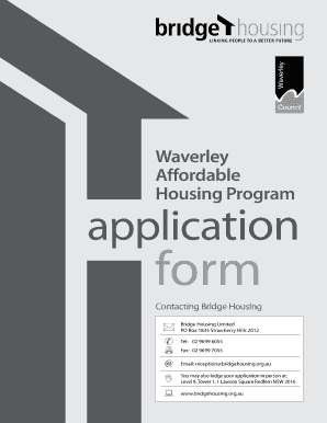 Fillable Online bridgehousing org Form - Bridge Housing Limited ...