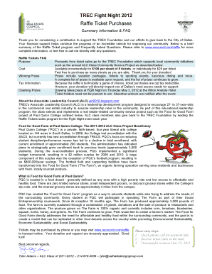 Fillable Online TREC Fight Night - Raffle Overview 1 - WordPress.com ...
