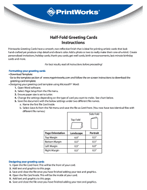 Fillable Online Half-Fold Greeting Cards Fax Email Print - pdfFiller