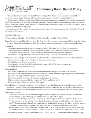 Fillable Online Community Room Rental Policy Fax Email Print - pdfFiller