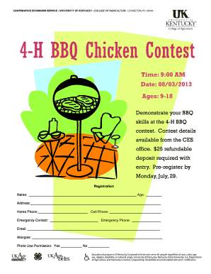 Fillable Online online bbq contest registration form Fax Email Print ...