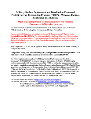 Fillable Online Freight Carrier Registration Program (FCRP) Welcome ...