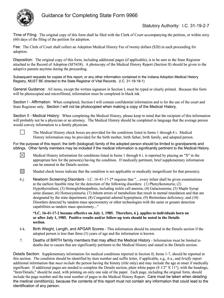 IN State Form 9966 - Fill Online, Printable, Fillable, Blank - pdfFiller