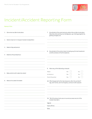 Fillable Online The FA Charter Standard Club Programme Fax Email Print ...