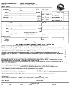 Fillable Online Little League Form.xlsx - Eteamz Fax Email Print ...