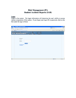 Fillable Online Student Accident Reports (SAR) Fax Email Print - pdfFiller