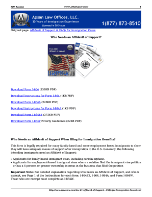 Fillable Online Original page: Affidavit of Support & FAQs for ...