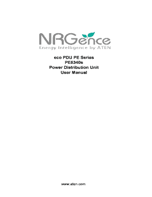 Fillable Online Eco PDU PE Series PE5340s Power Distribution Unit User ...