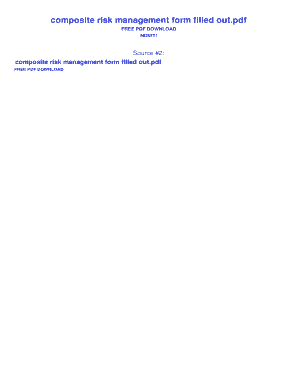 Fillable Online composite risk management form 2014 Fax Email Print ...