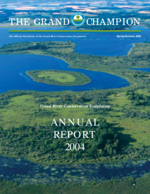 Fillable Online ANNUAL REPORT 2004 - Grand River Conservation Authority ...