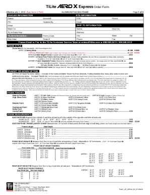 Fillable Online TiLite Express Order Form - SpinLife Fax Email Print ...