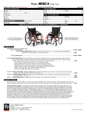 Fillable Online austr tilit order form v2 - wicked wheelchairs - rigid ...