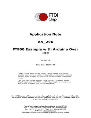 Fillable Online AN296 FT800 Example with Arduino Over I2C - FTDI Fax Email Print - pdfFiller