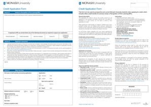 Fillable Online Credit Application form (pdf, 155 kb) - Monash University Malaysia Fax Email ...