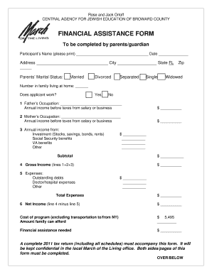 Fillable Online orloffcaje FINANCIAL ASSISTANCE FORM page 2 - Orloff ...