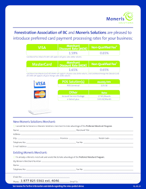 Fillable Online Fenestration Association of BC and Moneris Solutions are pleased to Fax Email ...