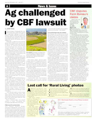 Fillable Online Ag challenged by CBF lawsuit Fax Email Print - pdfFiller