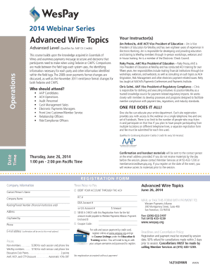 Fillable Online Advanced Wire Topics Fax Email Print - pdfFiller